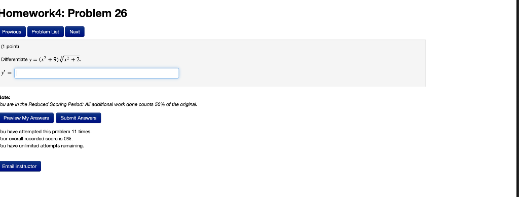 Solved Homework4: Problem 26 Previous Problem List Next (1 | Chegg.com