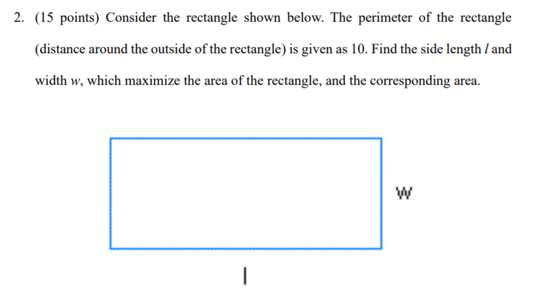 Solved 2. (15 points) Consider the rectangle shown below. | Chegg.com