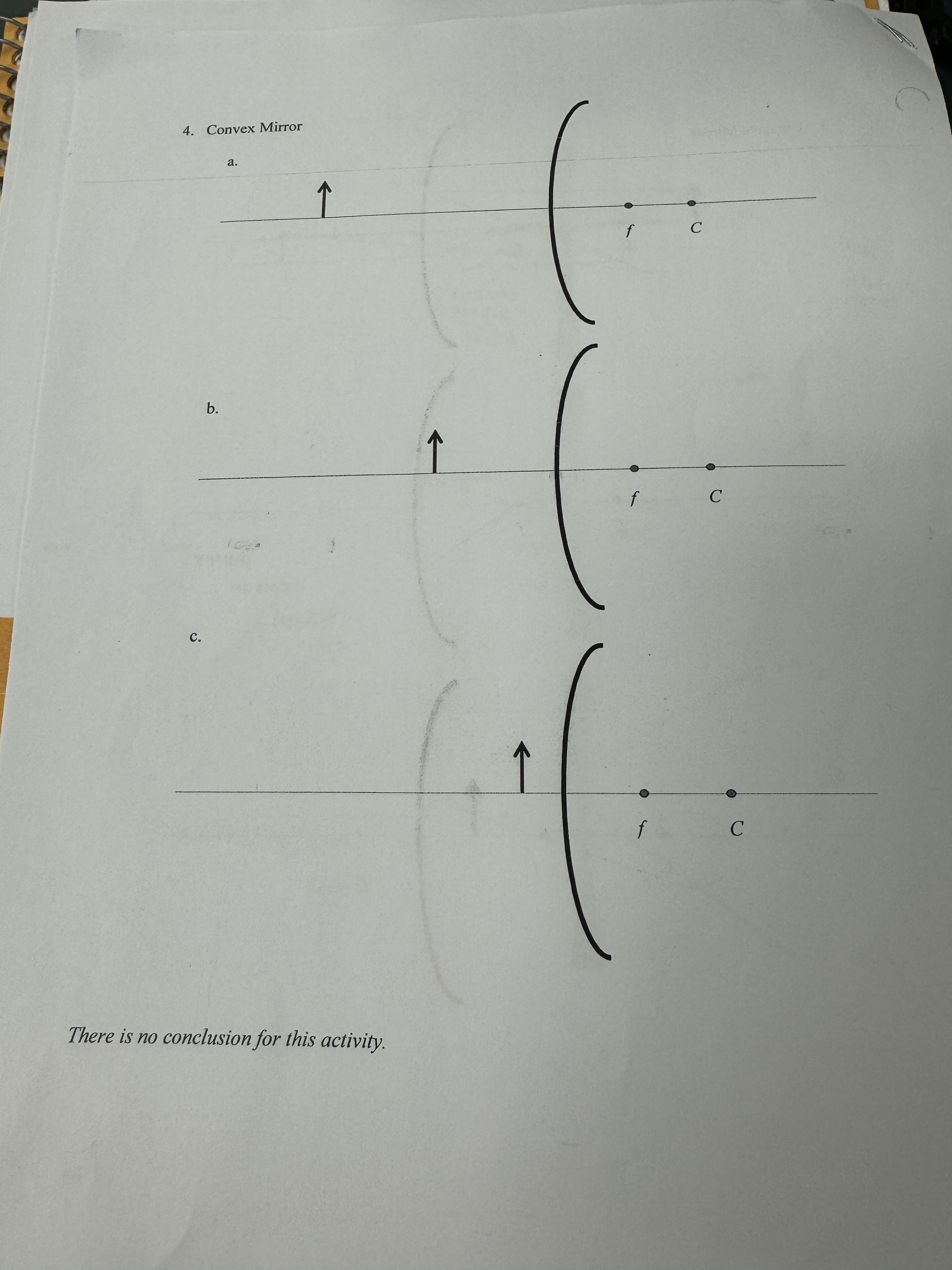 Solved For each situation below, draw the three primary rays | Chegg.com