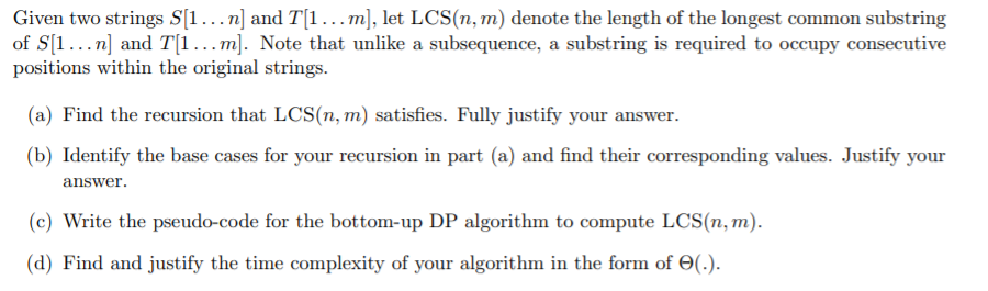 Solved pls show all the work and pseudo code for the | Chegg.com