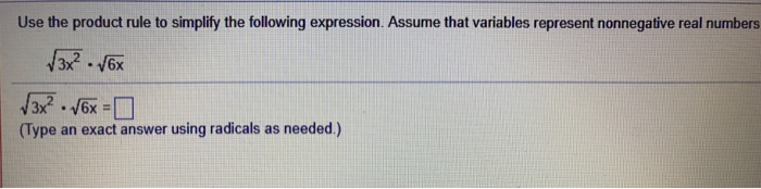 Solved Use the product rule to simplify the following | Chegg.com