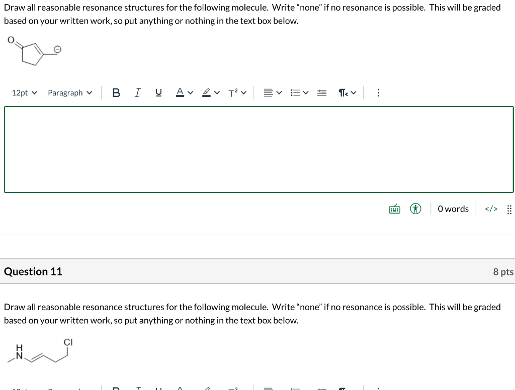 Solved Draw all reasonable resonance structures for the | Chegg.com
