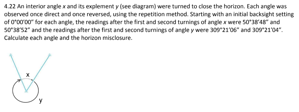 Solved 4.22 An interior angle x and its explement y (see | Chegg.com