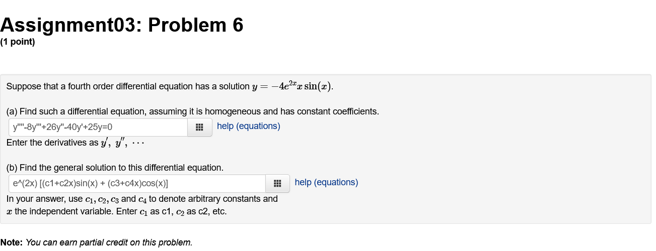 Solved Assignment03 Problem 6 1 Point Suppose That A