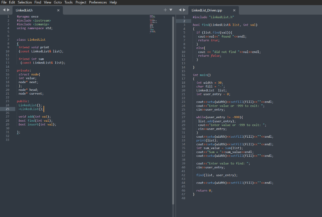 Solved Q1. Use the LinkedList.h and LinkedList_Driver.cpp | Chegg.com