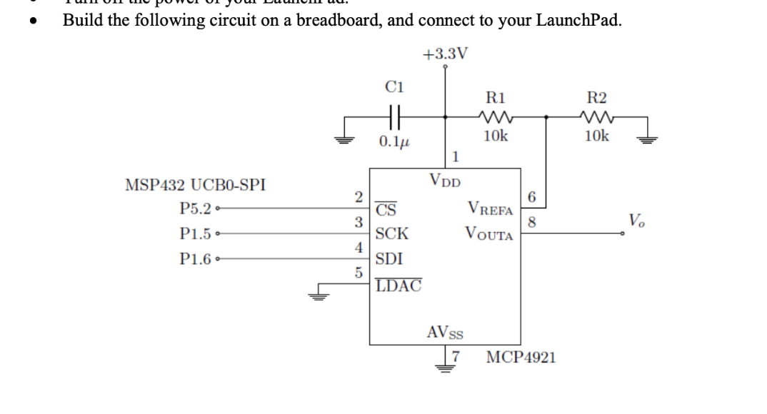 Solved Build the following circuit on a breadboard, and | Chegg.com