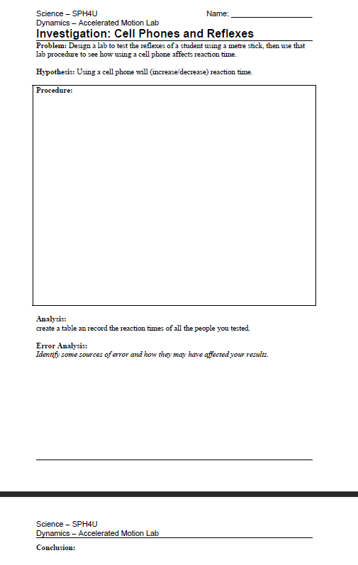 Solved Science - SPH4U Name: Dynamics - Accelerated Motion | Chegg.com