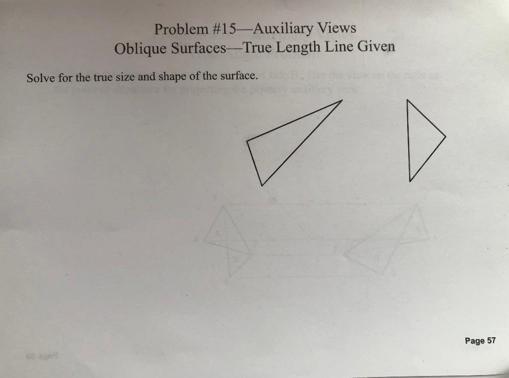 Solved Oblique surfaces : solve for the true size and shape | Chegg.com