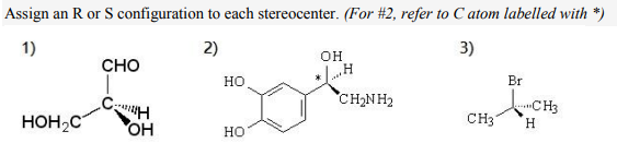 Solved Assign an R or Sconfiguration to each stereocenter. | Chegg.com