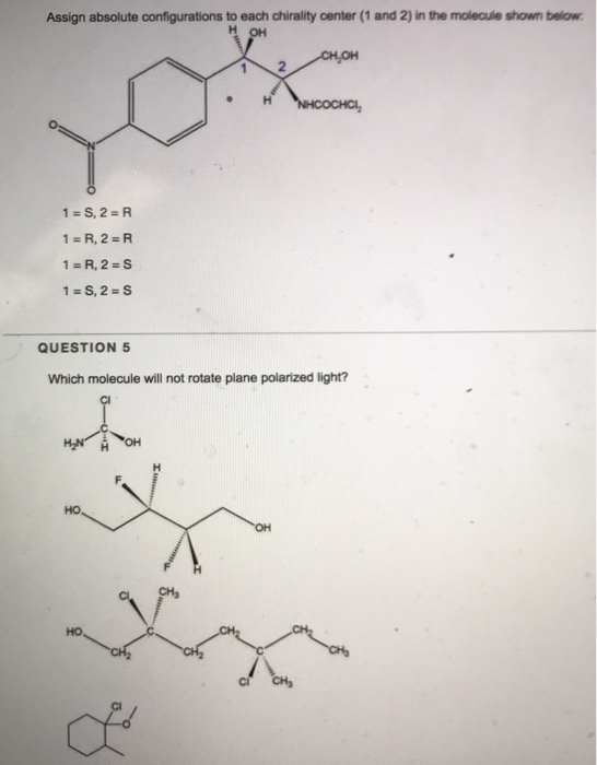 Solved Assign absolute configurations to each chirality | Chegg.com
