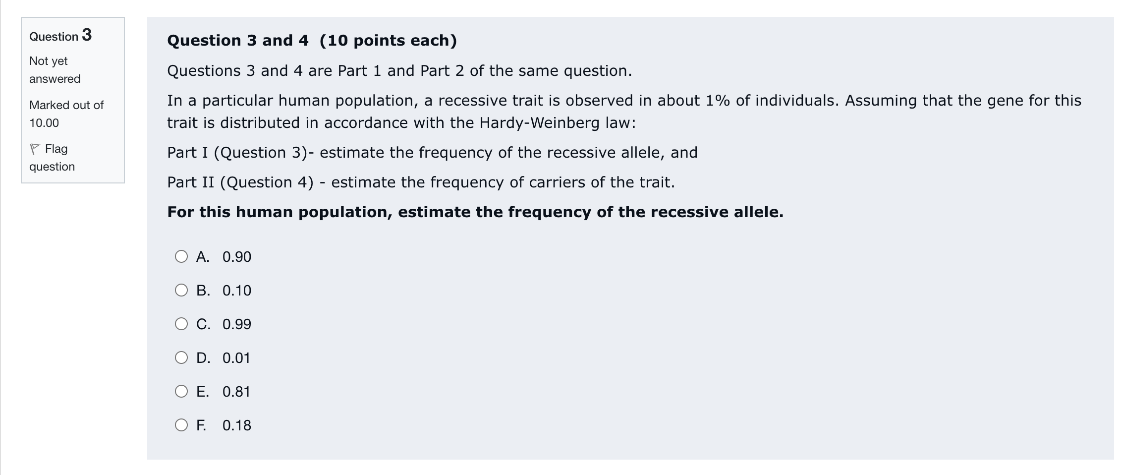 Solved Question 3 Question 3 and 4 (10 points each) Not yet | Chegg.com