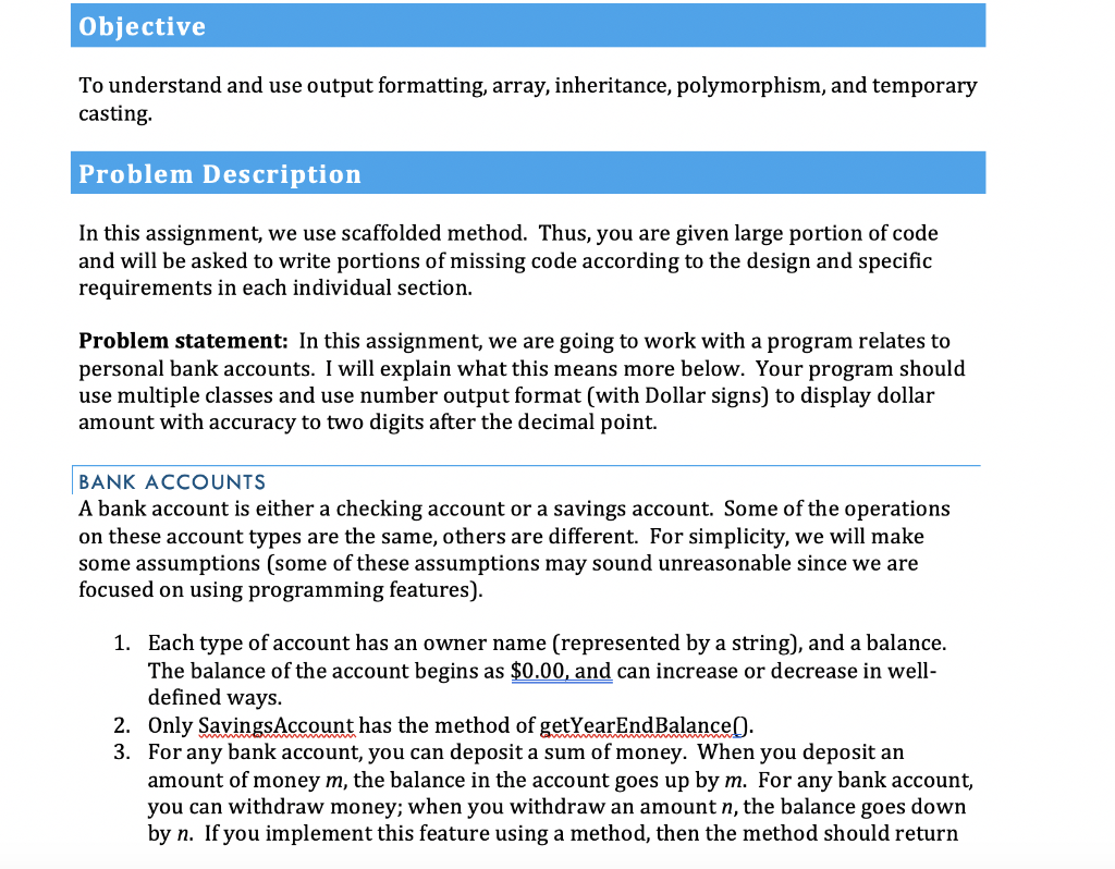 Objective To understand and use output formatting, | Chegg.com