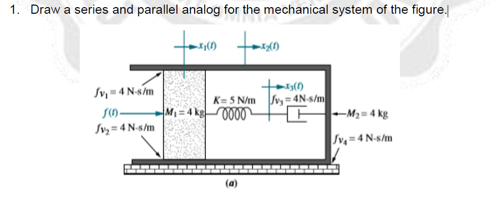 Solved 1. Draw a series and parallel analog for the | Chegg.com