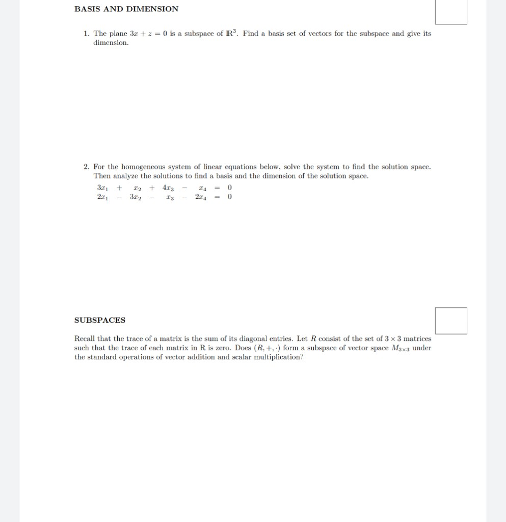 Solved LINEAR INDEPENDENCE AND DEPENDENCE Determine whether | Chegg.com
