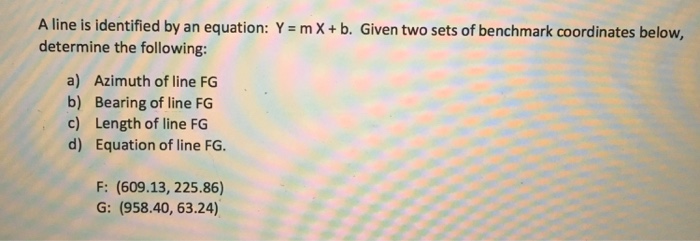 Solved A line is identified by an equation: Y = m X + b. | Chegg.com