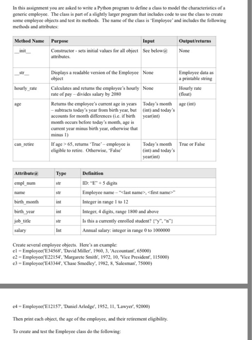 Solved In this assignment you are asked to write a Python | Chegg.com