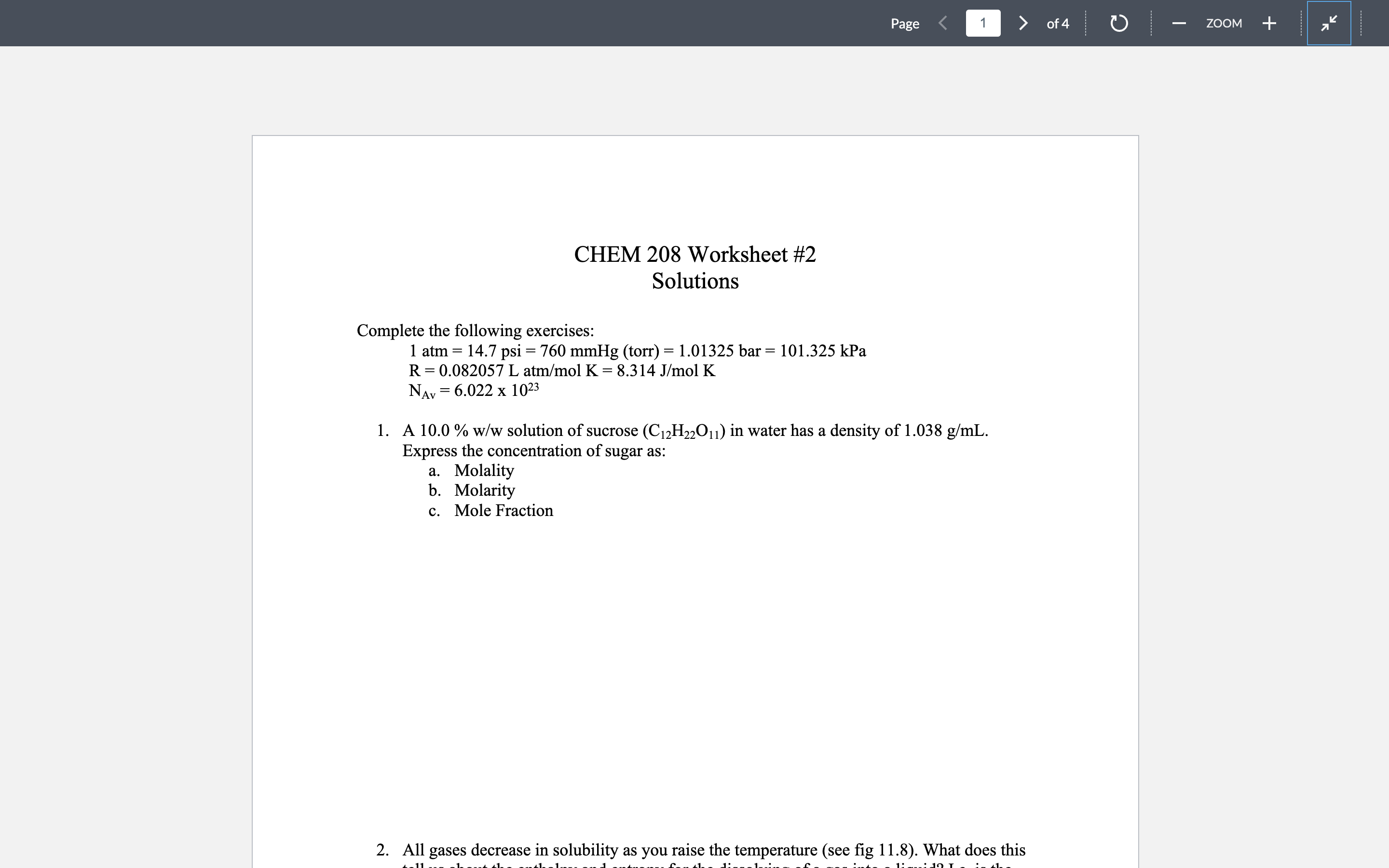 Solved Complete the following exercises: 1 | Chegg.com
