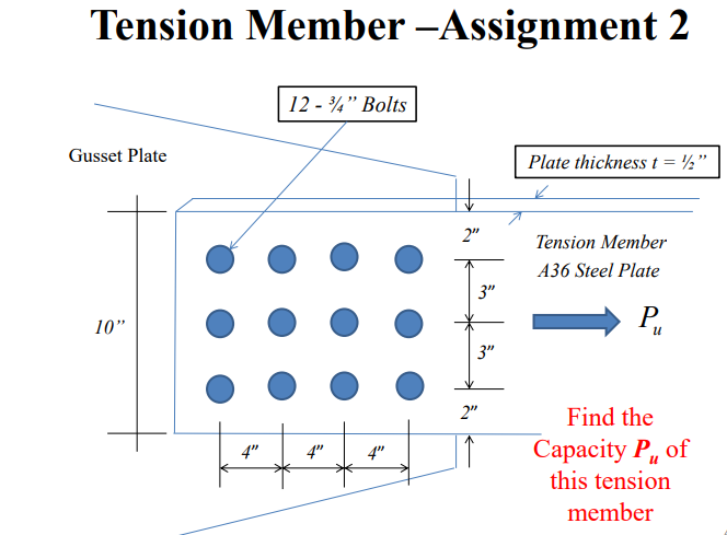 Solved Tension Member-Assignment 2 | Chegg.com