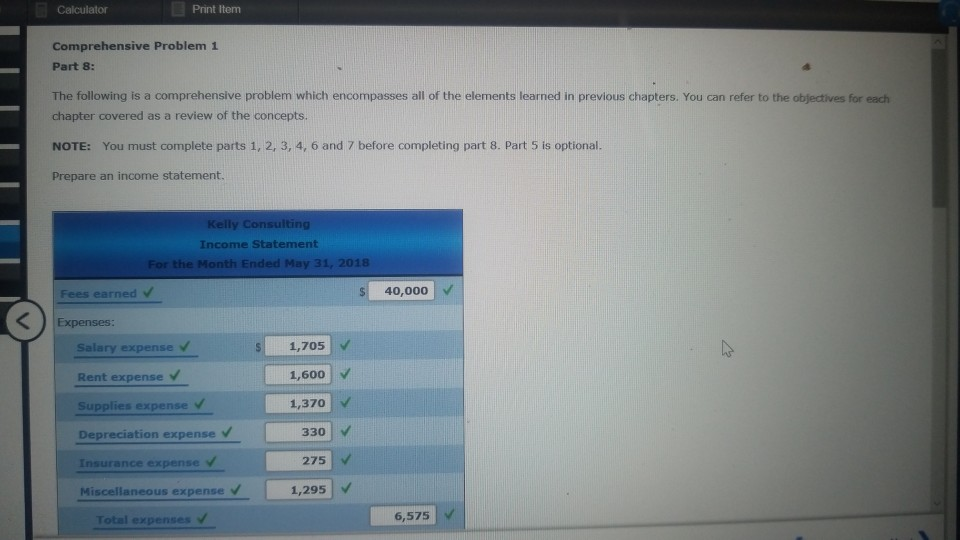 Solved Print Item Calculator Comprehensive Problem 1 Part 1: | Chegg.com
