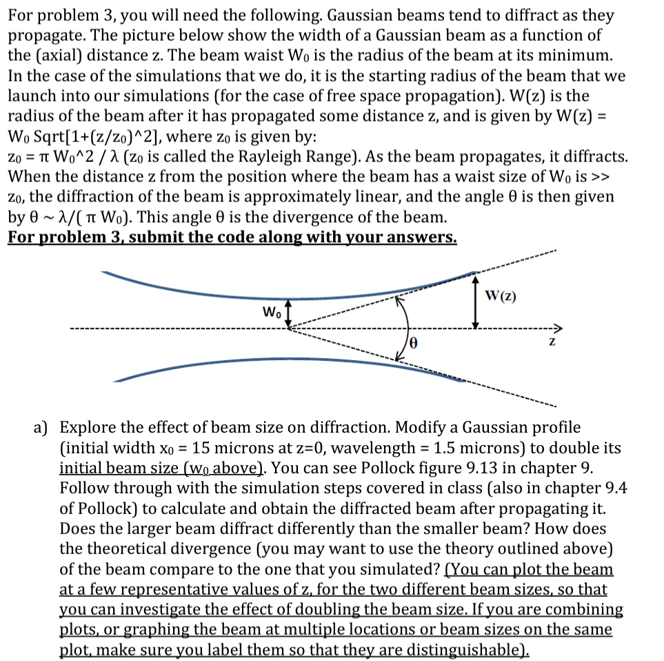 Solved For problem 3, you will need the following. Gaussian | Chegg.com
