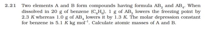 Solved 2.21 Two elements A and B form compounds having | Chegg.com