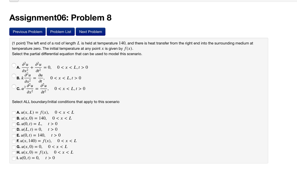 Solved Assignment06 Problem 8 Previous Problem Problem 