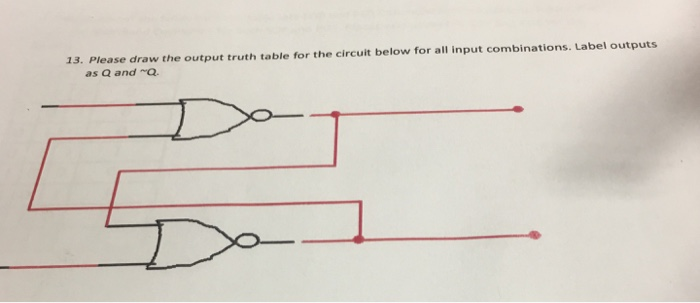 Solved 13. Please draw the output truth table for the | Chegg.com