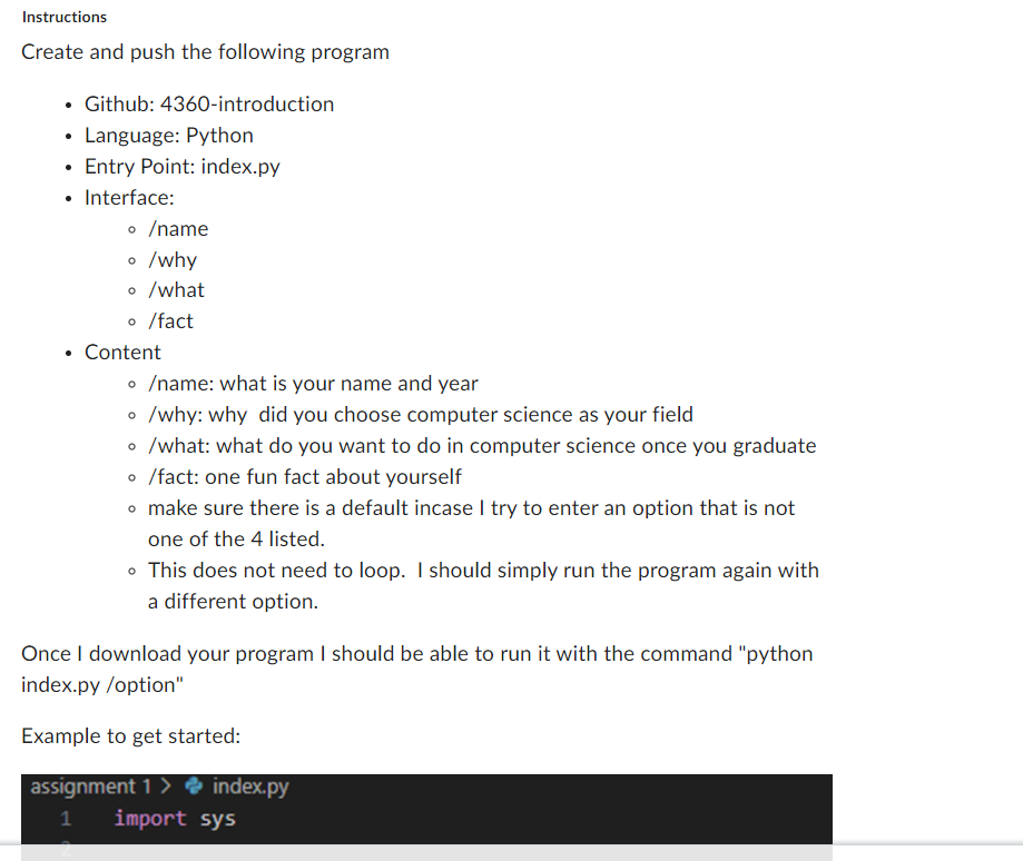 Solved InstructionsCreate and push the following | Chegg.com