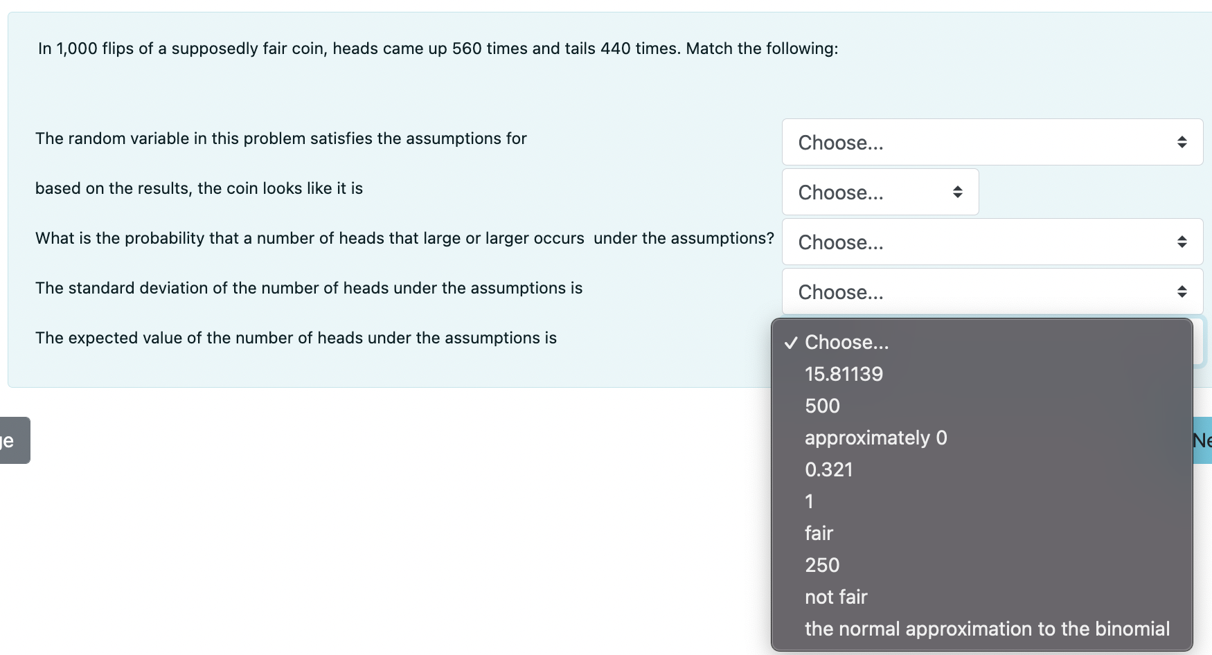 Solved In 1,000 flips of a supposedly fair coin, heads came | Chegg.com