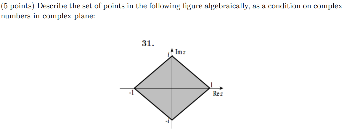 Solved (5 ﻿points) ﻿Describe the set of points in the | Chegg.com