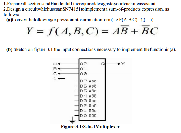 Solved 1.Prepareall sectionsand Handoutall | Chegg.com