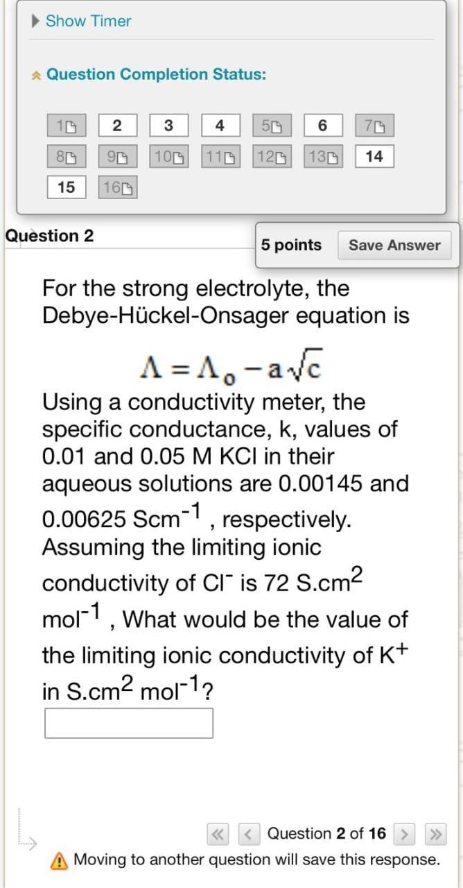 Solved Question Completion Status: lestion 2 5 points For | Chegg.com