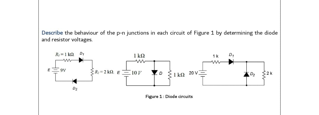 Solved Describe the behaviour of the p-n ﻿junctions in each | Chegg.com