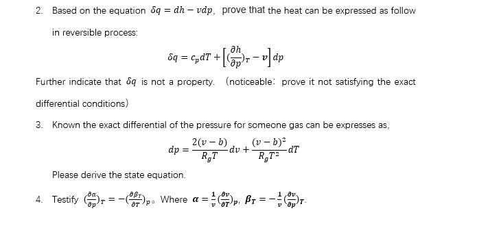 2. Based on the equation 89 = dh - vdp. prove that | Chegg.com