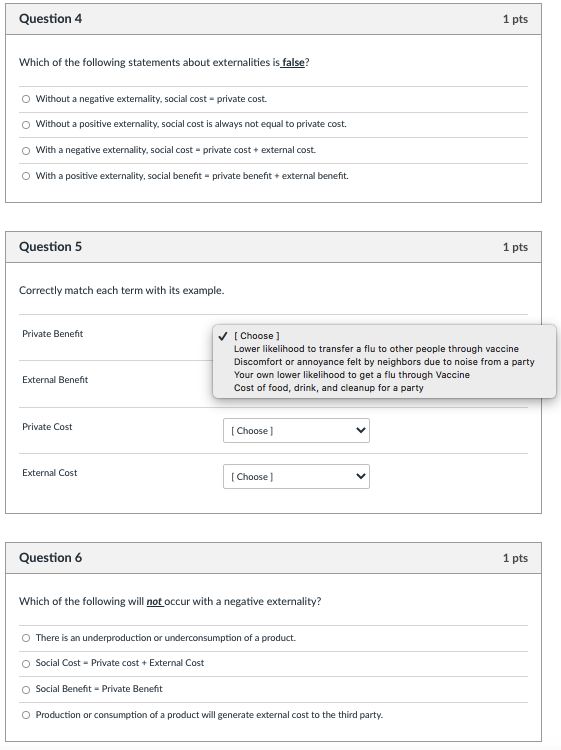 Solved Question 4 1 pts Which of the following statements | Chegg.com