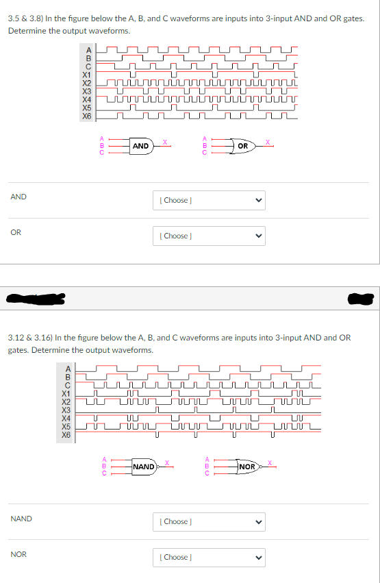 Solved 3 4 In The Figure Below The A And B Waveforms Are