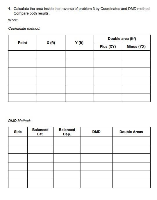 Solved Please Complete the Table for Question 4 and per the | Chegg.com