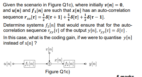 Solved = Given the scenario in Figure Q1c), where initially | Chegg.com