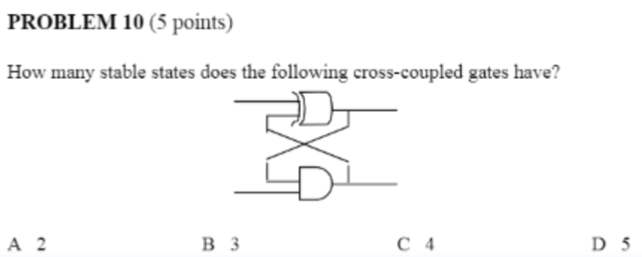 Solved PROBLEM 10 (5 points) How many stable states does the | Chegg.com