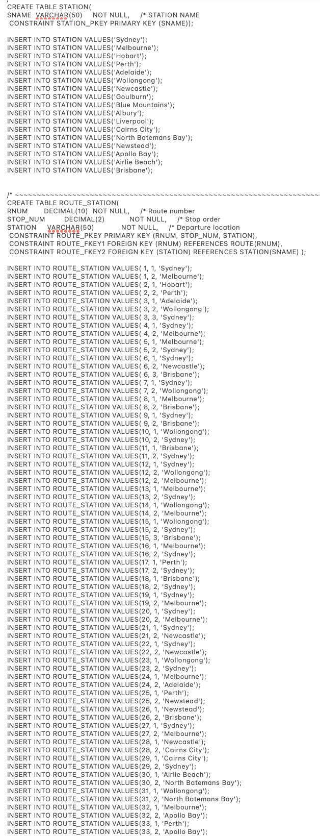 Solved *1 CREATE TABLE EMPLOYEE ENUM DECIMAL (12) NOT NULL, | Chegg.com