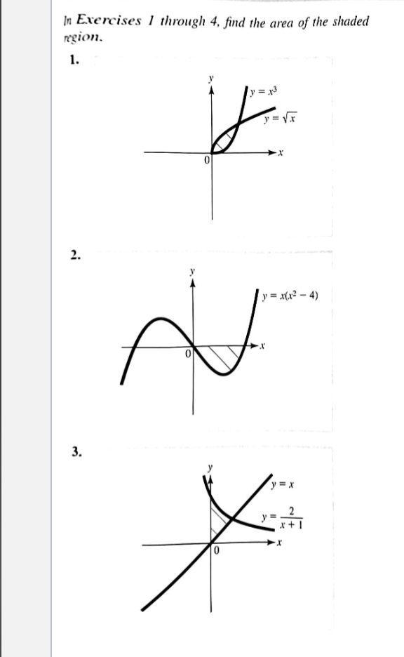Solved 4. In Exercises 1 through 4, find the area of the | Chegg.com