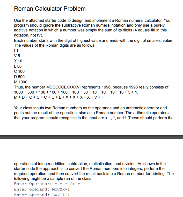 Solved Use the attached starter code to design and implement | Chegg.com