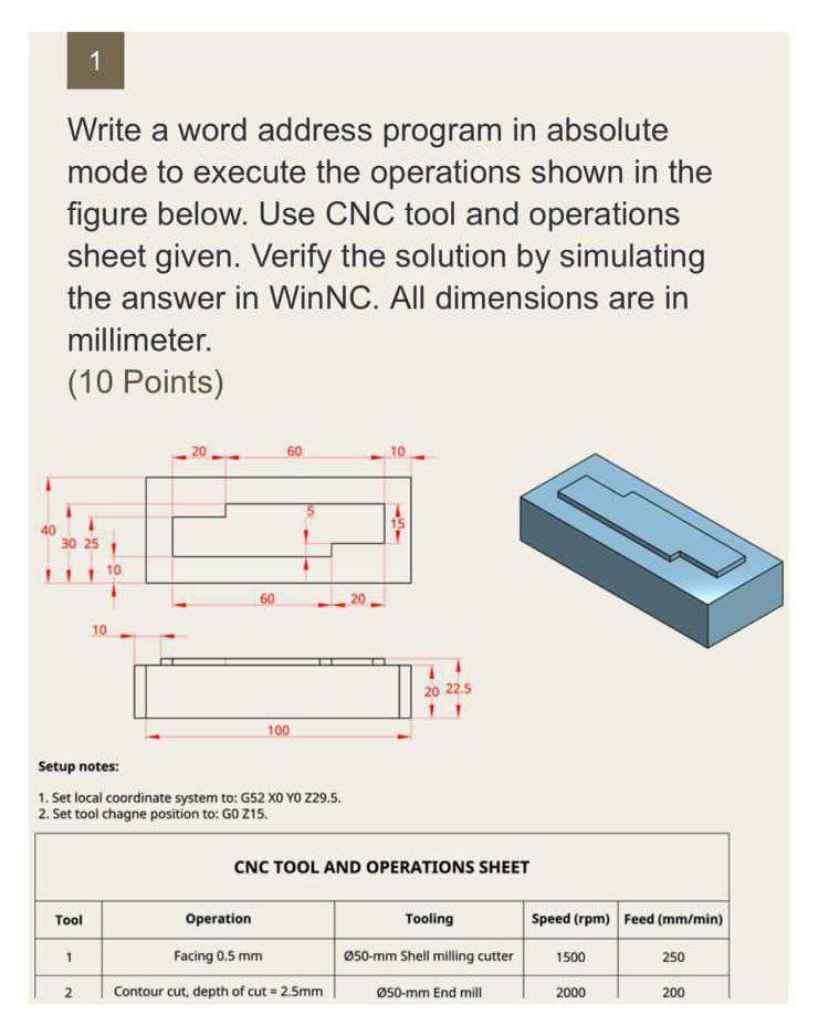 1 Write a word address program in absolute mode to | Chegg.com