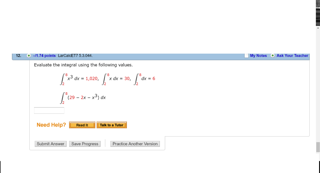 Solved 12. -1.74 points LarCalcET7 5.3.044 My Notes Ask Your | Chegg.com