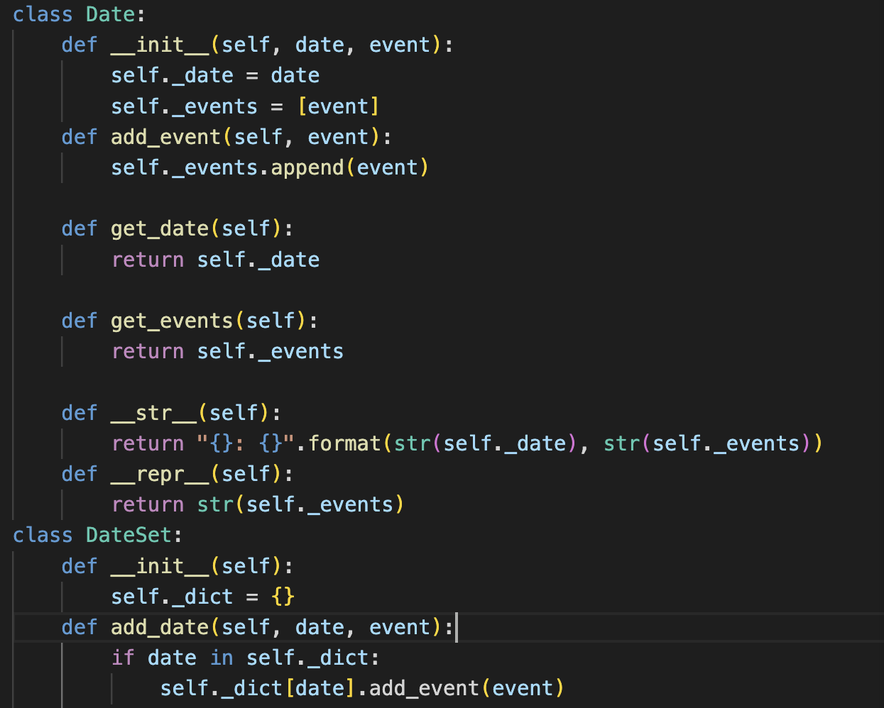 Solved How would i get the .add_events to work. I created | Chegg.com