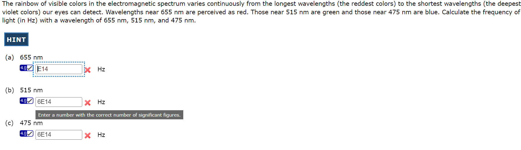 Solved Please use correct significant figures in answer. | Chegg.com