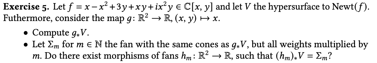 Solved Exercise 5. Let f=x−x2+3y+xy+ix2y∈C[x,y] and let V | Chegg.com