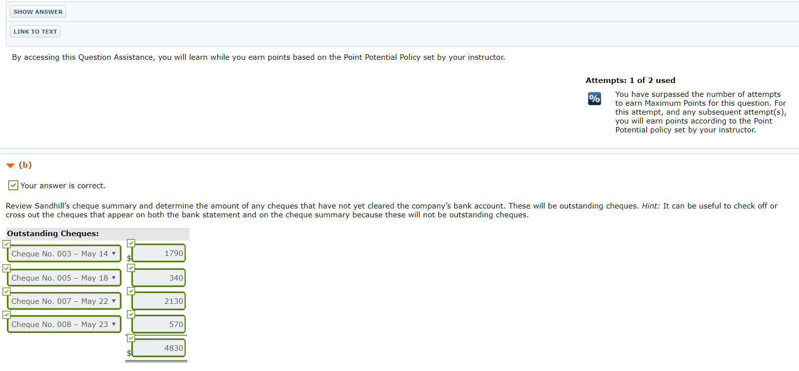Solved Exercise 7-9 (Part Level Submission) The bookkeeper | Chegg.com