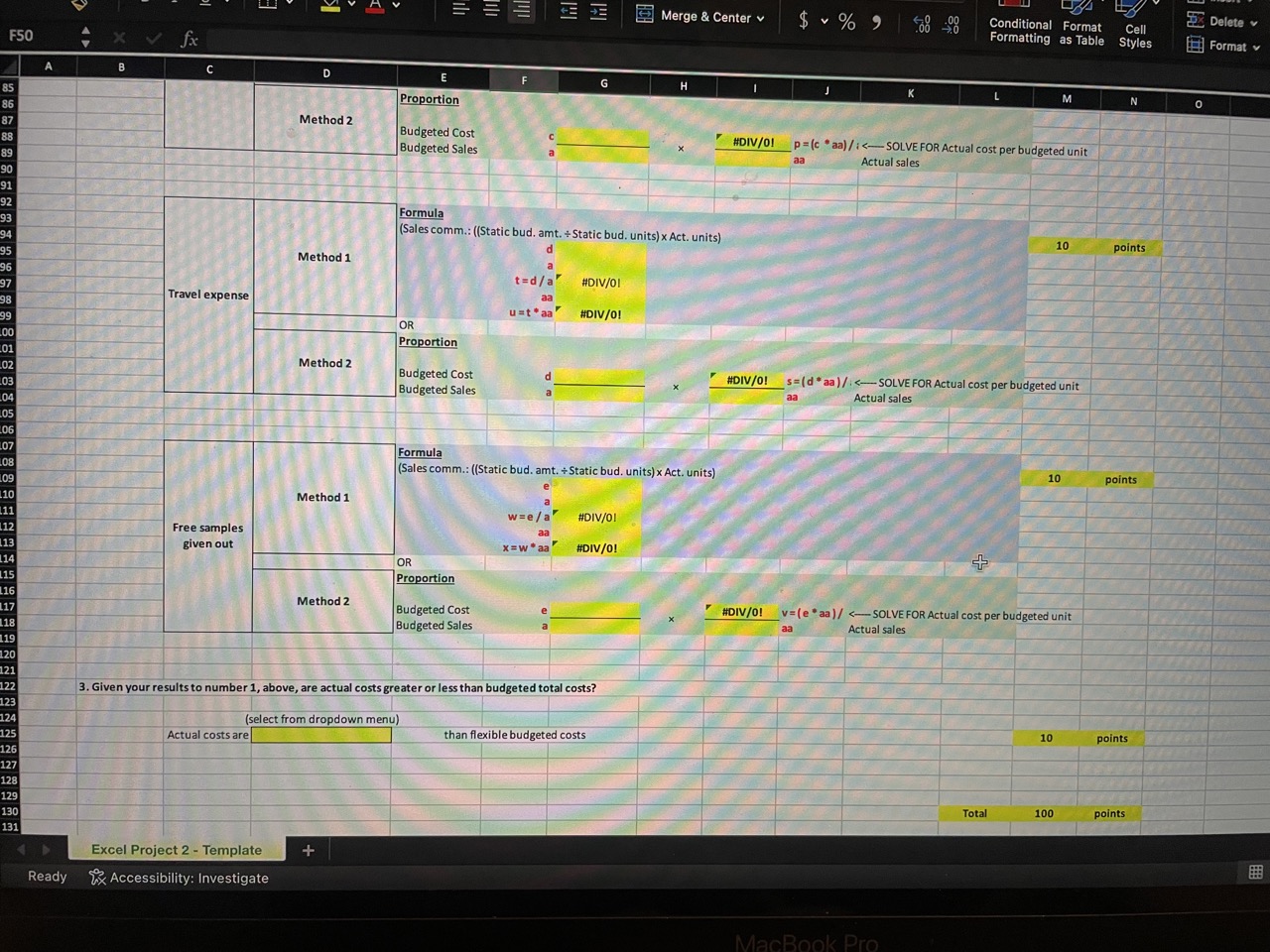 fill out blanks in yellow. use information from | Chegg.com