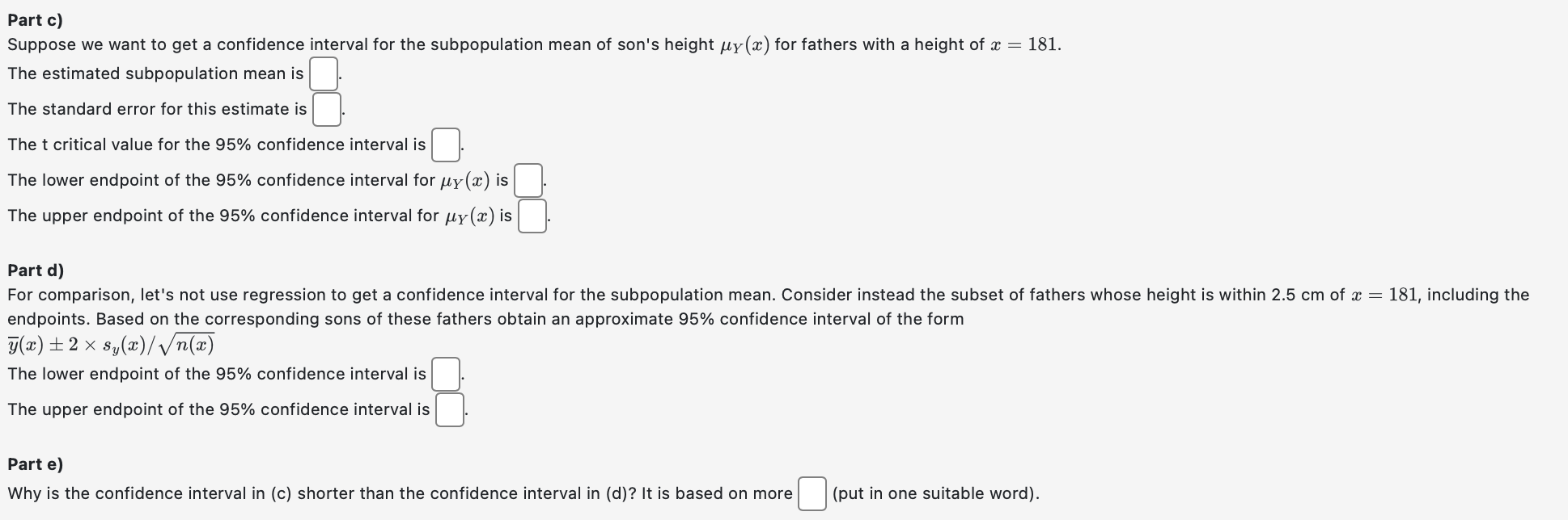 Solved sons are and For the questions below, use 3 decimal | Chegg.com